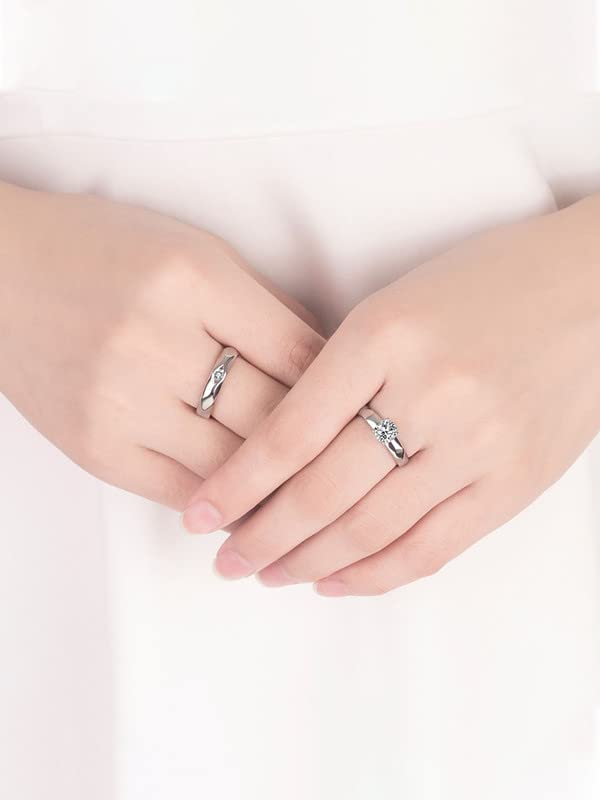 Yellow Chimes Rings for Women and Girls Silver Couple Rings | Valentine ...
