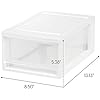 IRIS USA 5.7 L (6 US Qt.) Small Plastic Stacking Drawer, 8-Pack ...