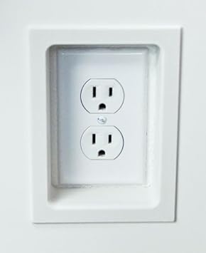 FastCap Electrical Trim Ring Cover for single outlets in white, Wall ...