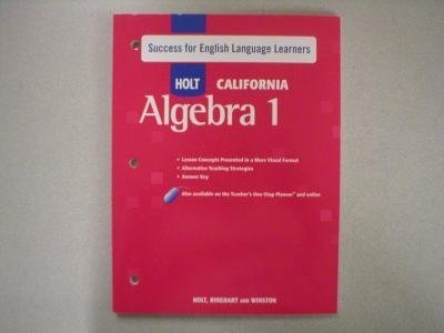 Amazon.com: Holt Algebra 1 California: Success for English Language ...