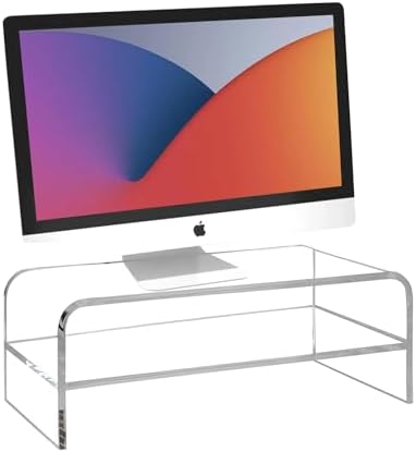 Amazon.com: Sinboun Acrylic Monitor Stand Riser, 16 inch Acrylic ...