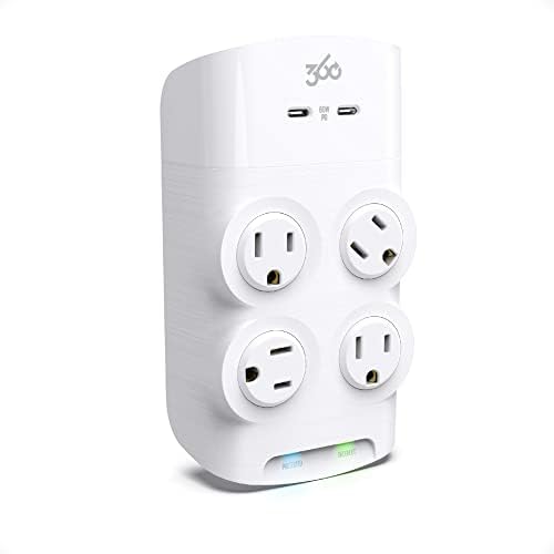 Amazon.com: 360 Electrical Revolve 60 Watt USB-C Wall Tap Power Surge ...