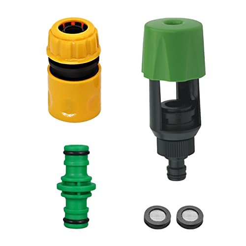 1 Piece Faucet Hose Connector with 1 Piece Double Male Snap Connector ...