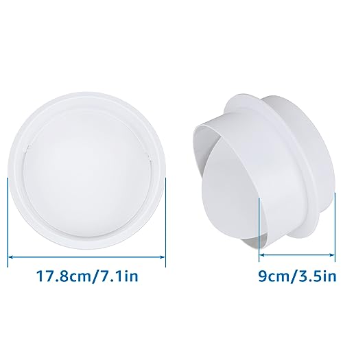 AKOLAFE 2PCS 150mm Connector with Backdraft Shutter 6 inch Flexible ...