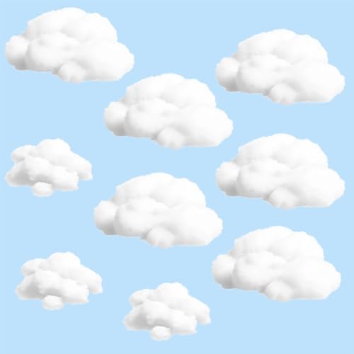 Amazon.com: 12 Pcs Artificial Cloud Props Imitation 3D Cloud Hanging ...