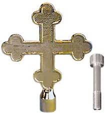 Amazon.com: Botonee Cross Top Ornament 6-3/4 Inch With Spindle Gold ...