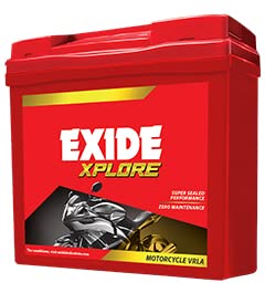 EXIDE Battery for Two Wheelers RED Colour 6A : Amazon.in: Car & Motorbike