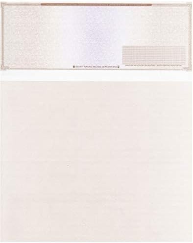 Amazon.com : 250 Blank Check Stock - Check on Top Mazed - Paper Weight ...