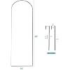 Amazon.com: BEVERDY Over The Door Mirror - 16"x50" Full Length Arched ...