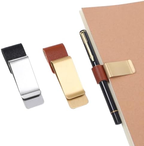 Amazon.com: Apausvcm 2 Pcs Pen Loop for Notebook, PU Leather Retro Pen ...