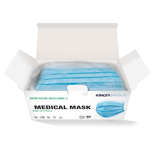 Kingfa Disposable Face Mask 3 Ply with Earloop, 50pcs/Box (Procedural ...