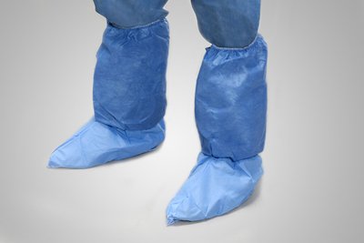 Tronex 4843B Boot Cover with Elastic Gather, Coated Spunbond, Knee-High ...