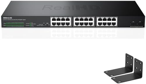 Amazon.com: 24 Port 2.5G Web Managed Ethernet Network Switch 24 x 2.5 ...