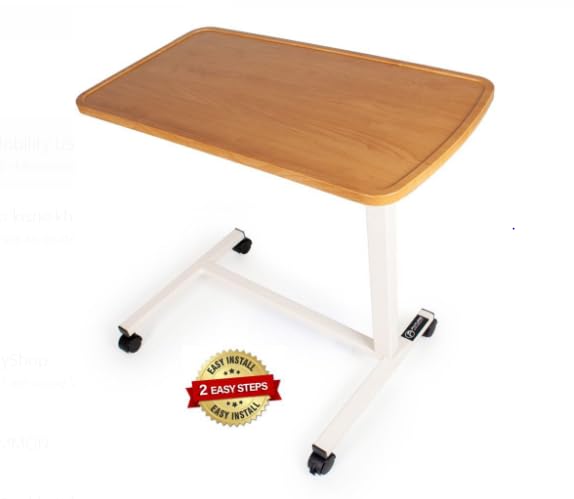 Amazon.com: Future Mobility Hospital Bed Table - Table with Wheels for ...