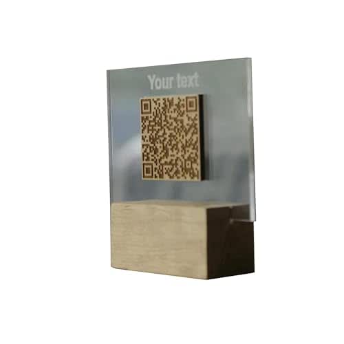 Amazon.com: QR code menu, QR code menu sign, Wooden qr cod sign ...
