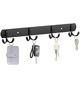 Amazon.com: HOMEBROS Key Mail Holder for Wall, Black Wooden Key Mail ...