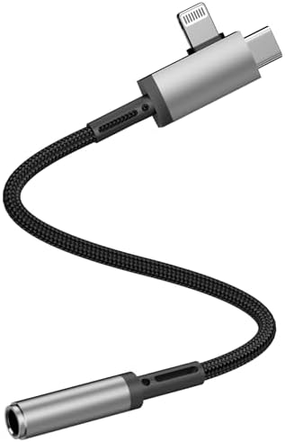 Amazon.com: iPhone Headphone Adapter, [Apple MFi Certified] 2-in-1 ...