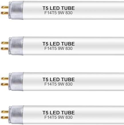 Bluex Bulbs 4 Pack F14T5/830 14W 22 Inch T5 Fluorescent Tube Light Bulb ...