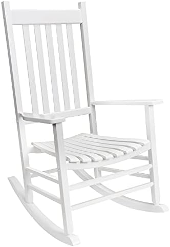 Amazon.com: Rocking Chair-Wooden Frame Chair,Indoor & Outdoor Fade ...