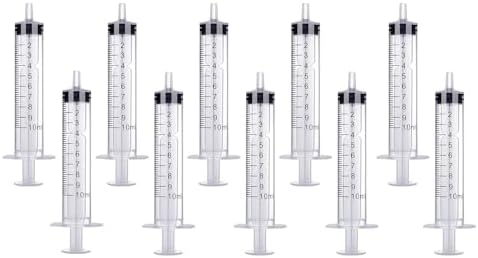 Amazon.com: 10ml Pipette Syringe 10pcs Plastic Syringes with Luer Slip ...
