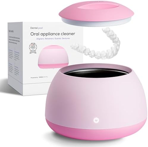 Amazon.com : Zima Dental Pod | Rose Pink | Ultrasonic Retainer Cleaner ...