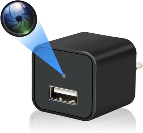 Amazon.co.jp: Small Camera, 1080P Hidden Camera, Spy Camera, AC Adapter ...