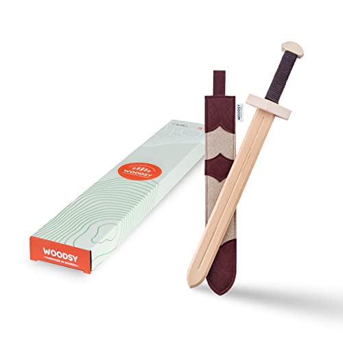 WOODSY swords for kids – wooden swords – kids sword with scabbard – toy ...