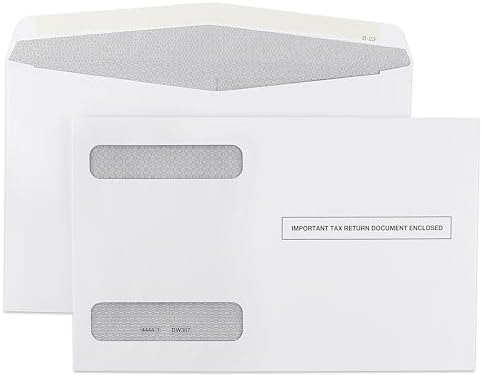 Amazon.com : Tax Envelopes - Designed for W2 4-Up Horizontal Format ...