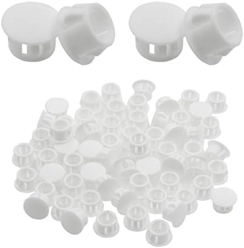 Amazon.com: Qjaiune 1/2 Inch / 13mm Hole Caps White Plastic Hole Plugs ...