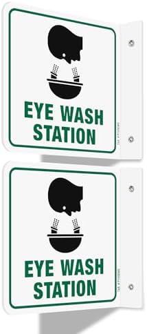 Amazon.com: T&R Eye Wash Station Sign - 2 Pack - 6 x 6 Inches Acrylic ...