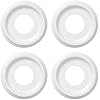 ELFCAB 4 Pack White Molded Nylon Ceiling Medallion for Light Fixtures ...