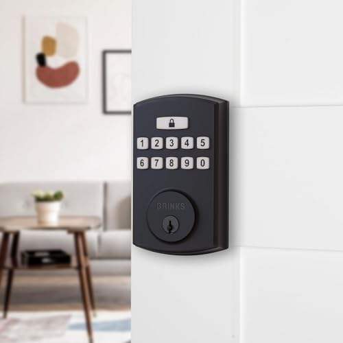 Amazon.com: Brinks Electronic Keypad Door Lock, High-Security Keyless ...