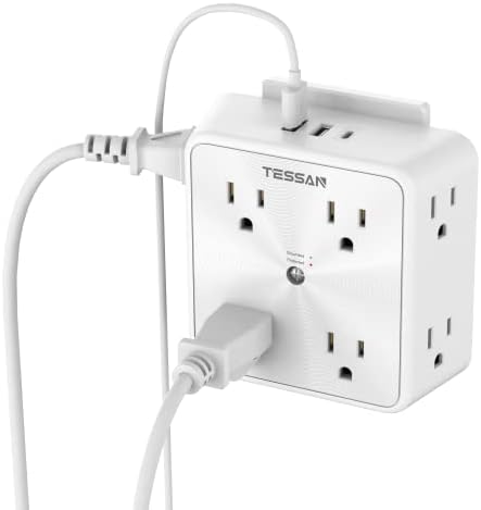 1700J Surge Protector Multi Wall Plug Outlet Extender, TESSAN Plug ...