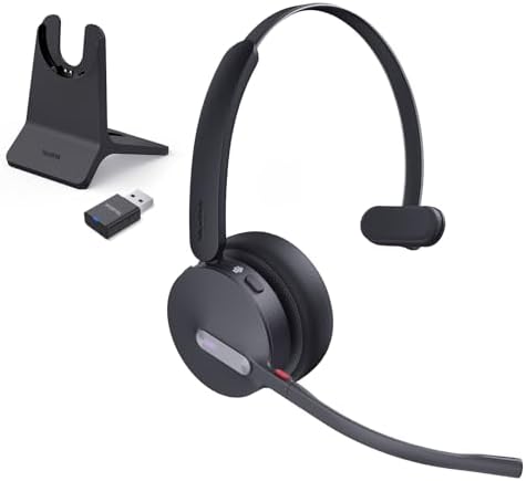 Amazon.com: Yealink WH64 Teams Mono DECT & Bluetooth Wireless Headset ...