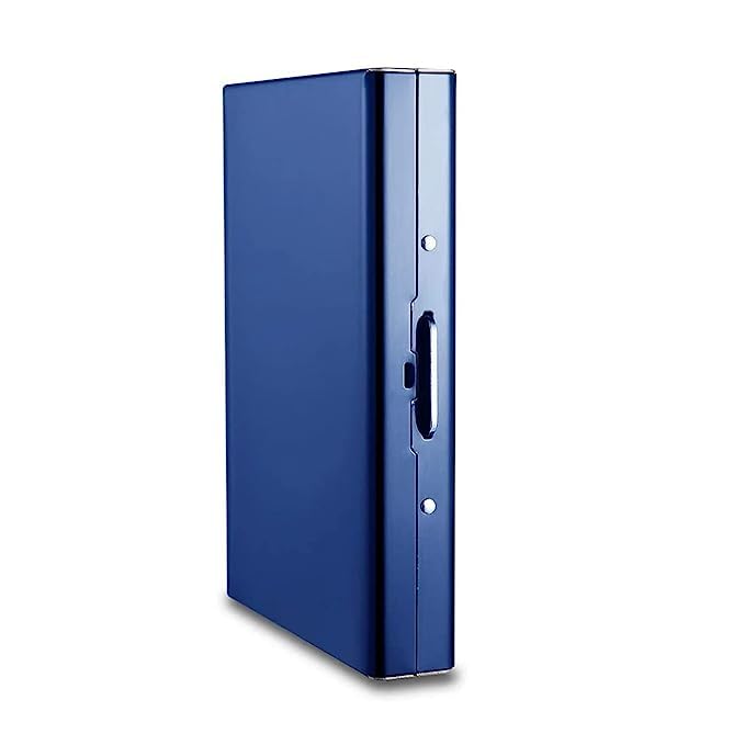 Stealodeal Blue RFID Protector Stainless Steel Debit/Credit/ATM 8 Slots ...