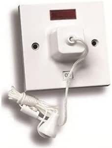 MK 3164 Shower Pull Switch 50amp Double Pole Mechanical off Indicator ...