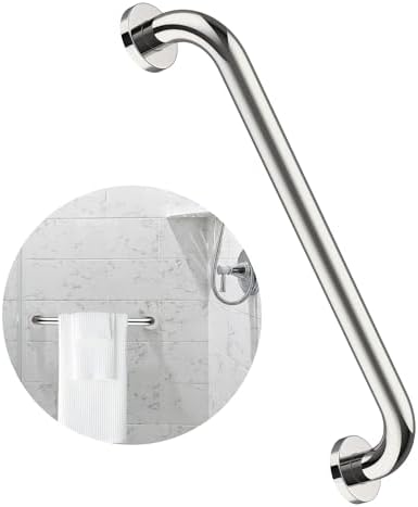 16 Inch Stainless Steel Shower Grab Bar, ZUEXT Chrome Shower Handle ...