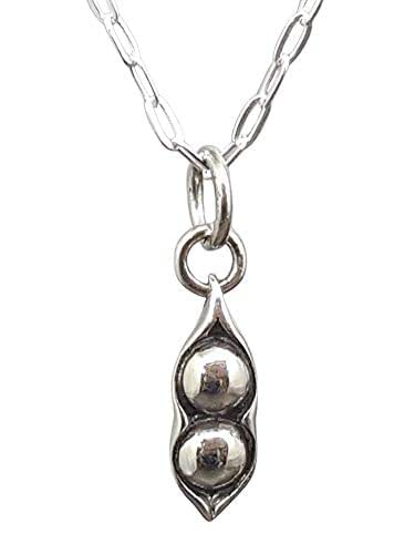 Amazon.com: Sterling Silver Two Peas in a Pod Charm Necklace, Best ...