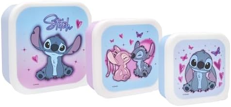 Lilo & Stitch Snack Box (3-in-1) Snack Box - Set of 3 Interlocking ...