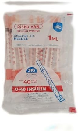 Dispovan 1ml Single Use BD Insulin Syringe With Needle, Multicolor ...