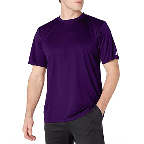 Russell Athletic Mens Short Sleeve Performance T-Shirt, Purple, 3X ...