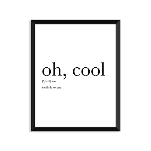 Amazon.com: Oh cool definition - Unframed art print poster or greeting ...