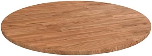 WIFESE Runde Tischplatte Behandeltes Eichenholz Esstisch Holzplatte ...