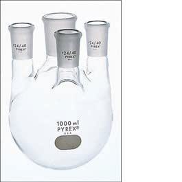 Corning Pyrex Borosilicate Glass Four Neck Distilling Flask with 34/45 ...