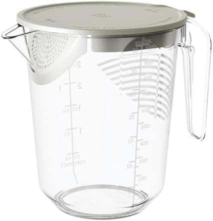 Transparent Measuring Jug, 1 Litre Measuring Jug with Lid, Multi ...