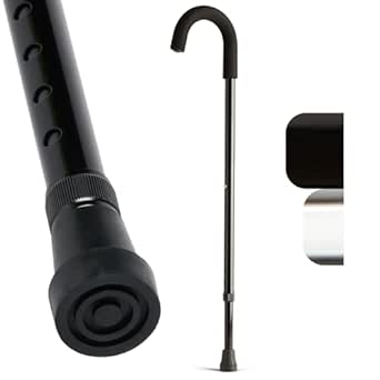 Amazon.com: Medline Standard Aluminum Cane with Contoured Foam Handle ...