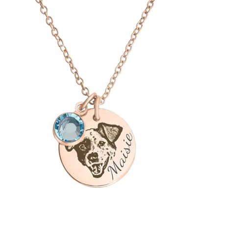 Amazon.com: Cring Coco Personalized Pet Portrait Necklace, Handmade Pet ...