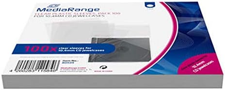 200 Mediarange CD wrap sleeve for CD standard 10.4mm or 2 x 5.2mm jewel ...
