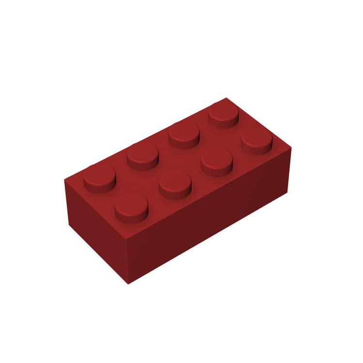 Classic Bulk Brick Block 2x4, 100 Piece Building Brick Persimmon Red ...