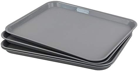 Amazon.com | Gloreen Set of 4 Rectangular Fast Food Tray, Cafe Standard ...